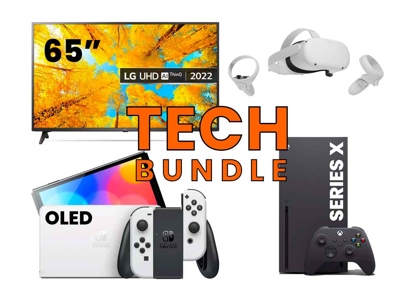 TECH BUNDLE – SWITCH, QUEST, XBOX X AND 65″ TV – Competition Fox