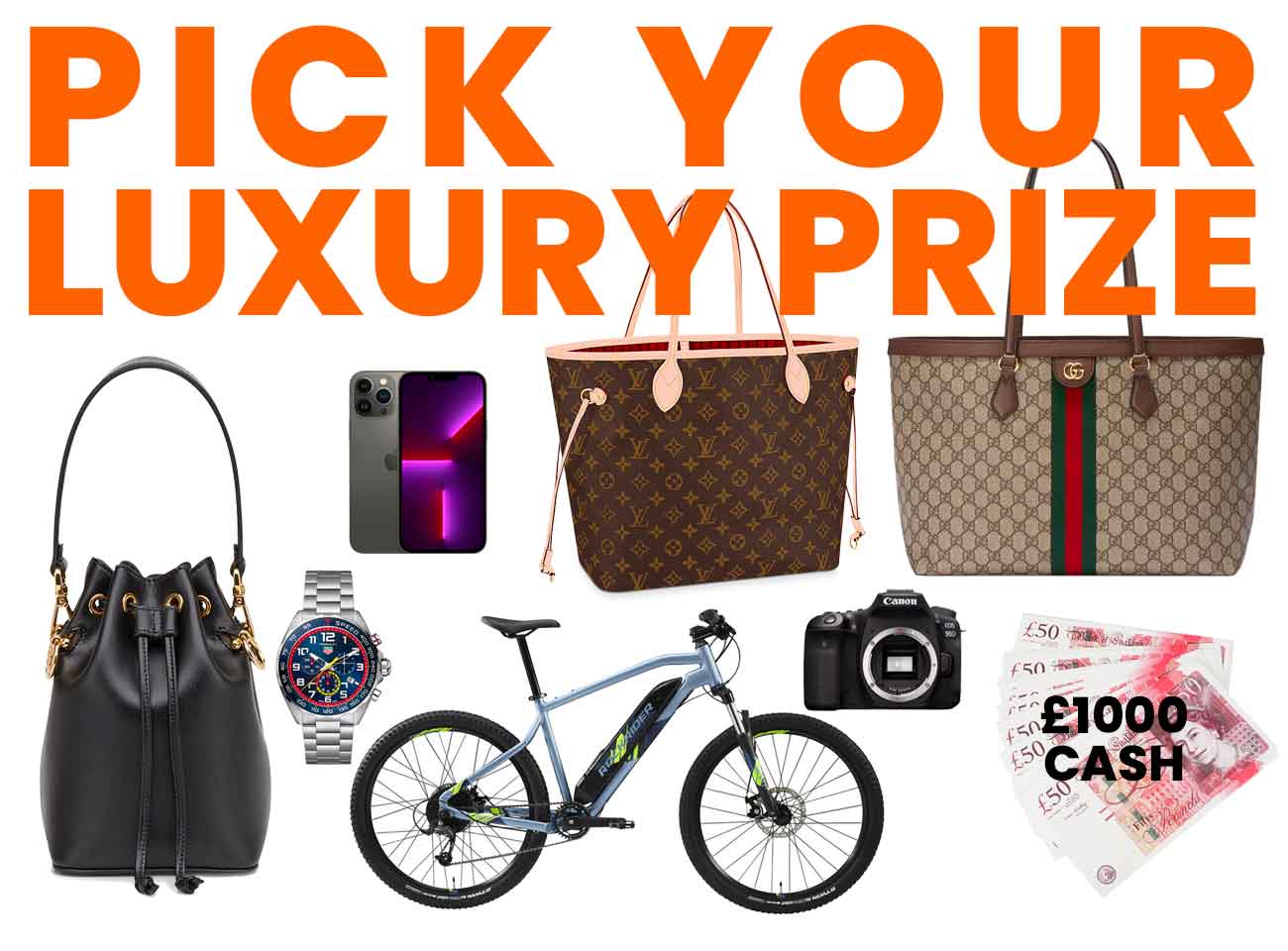 Pick your Luxury Prize! + 4 Runner ups £100 Cash – Competition Fox