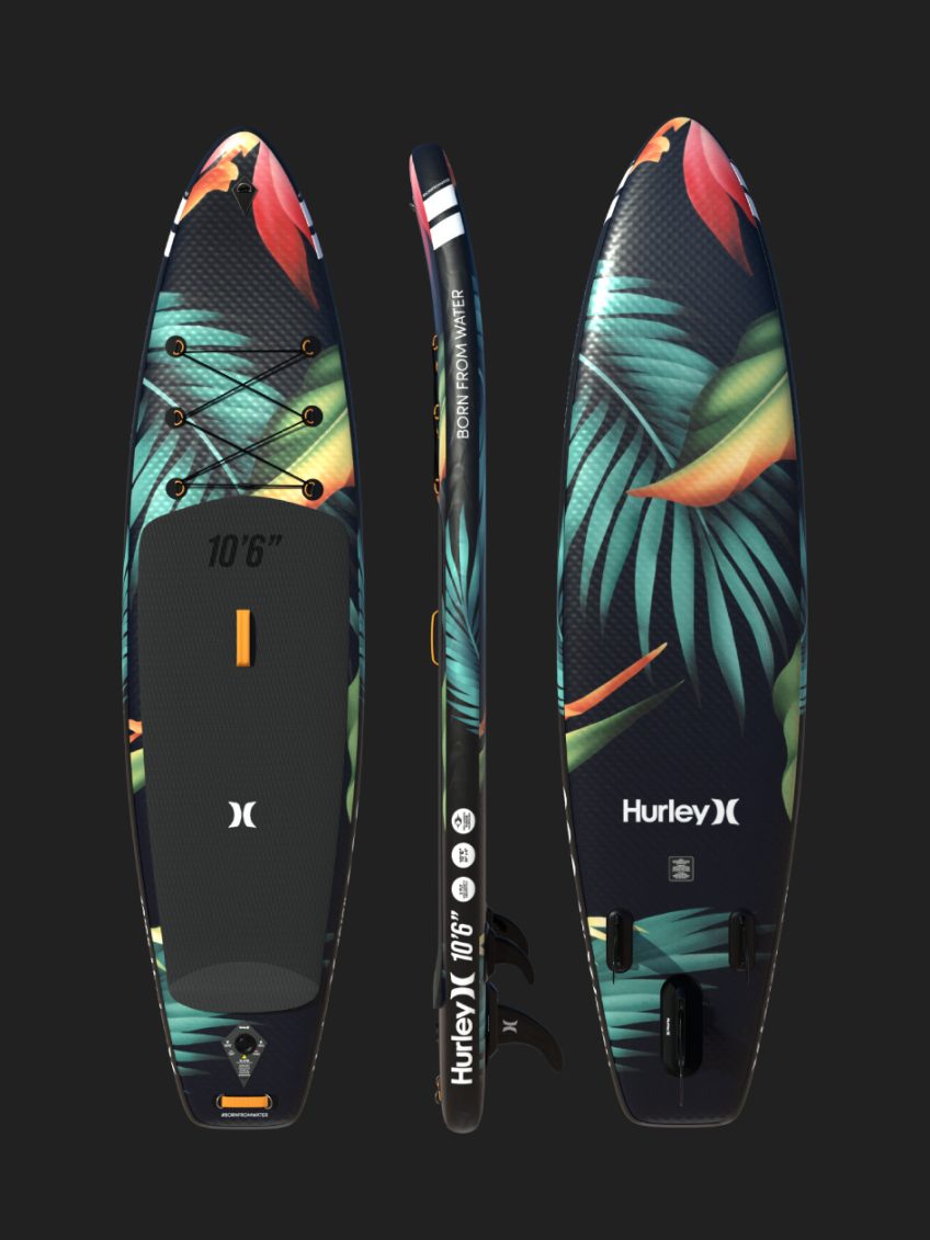 Hurley Phantomtour Paradise Inflatable Paddleboard Set | 10′ 6″ Long ...