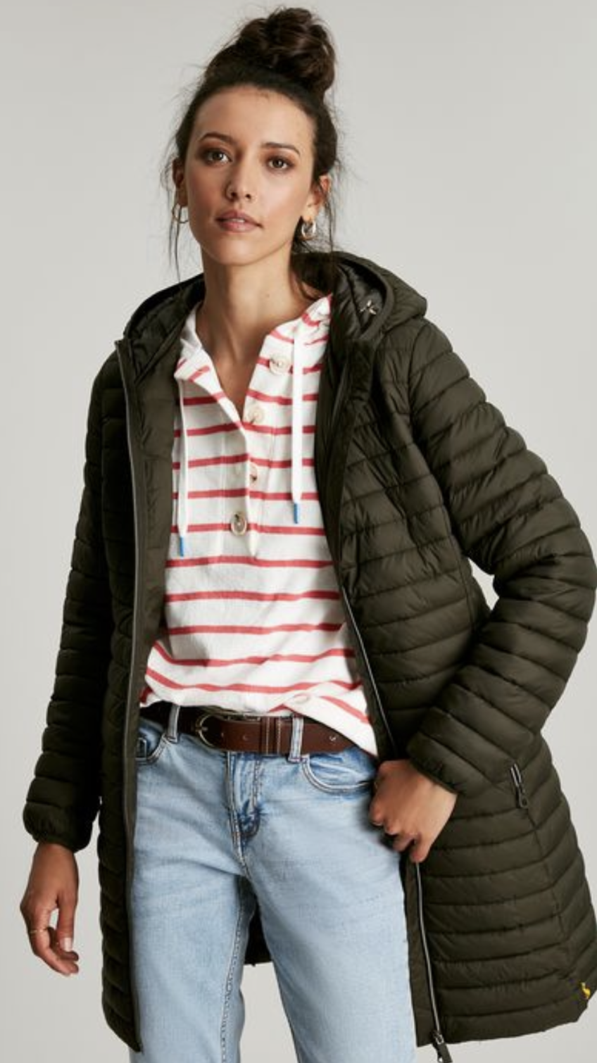 Joules - Snug Long Packable Shower Proof Coat - Competition Fox