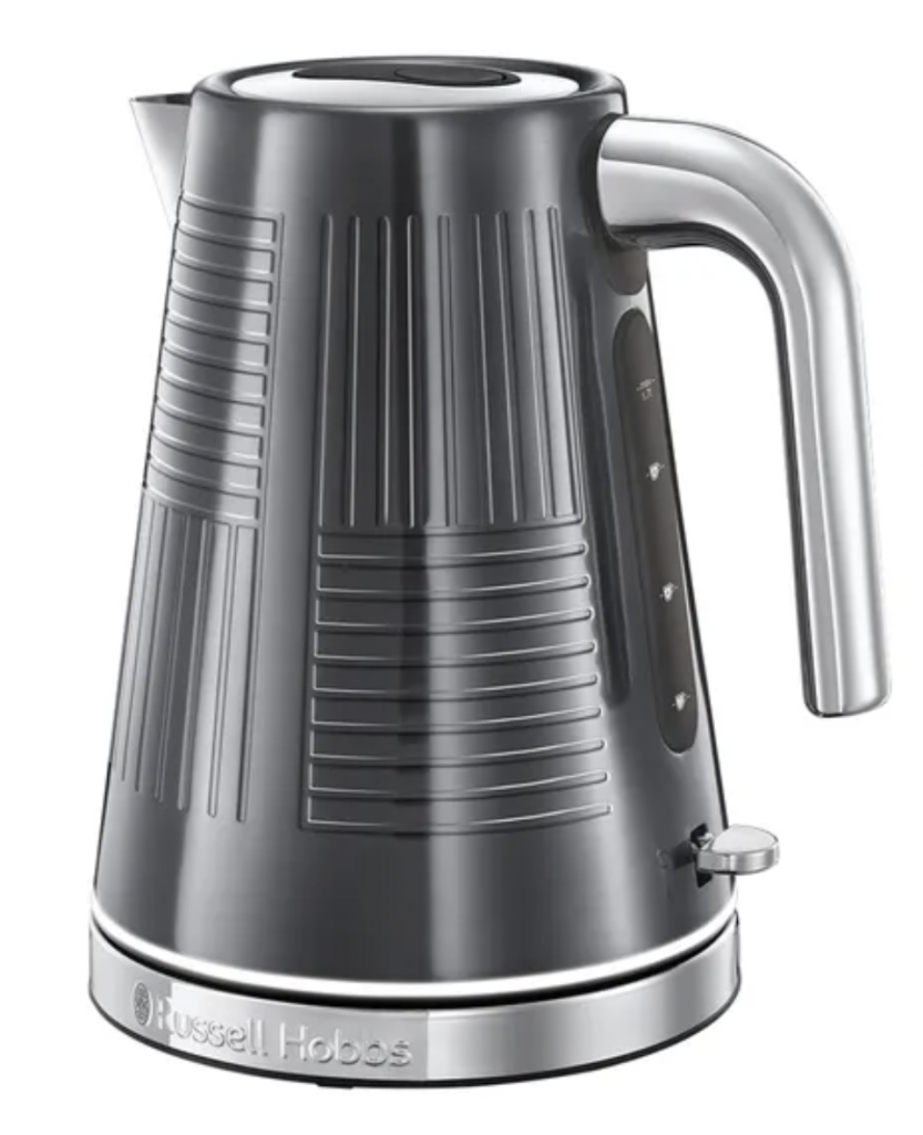Russell Hobbs Geo Steel Kettle and Toaster Set - Competition Fox