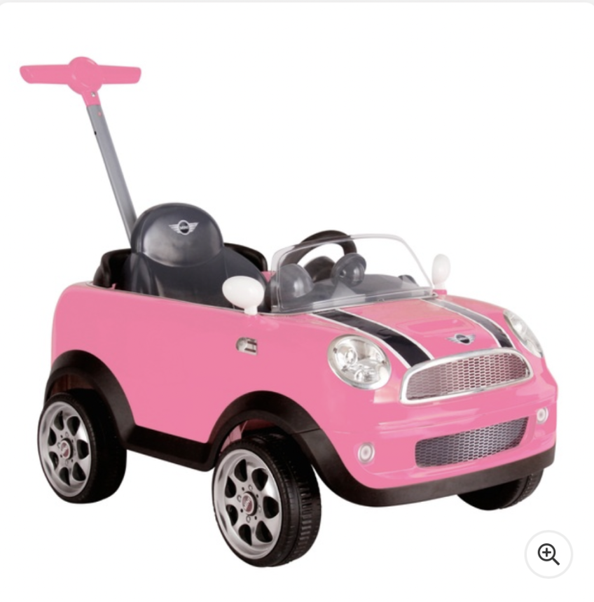 AUTO WIN – Mini Cooper Push Buggy Pink – Competition Fox