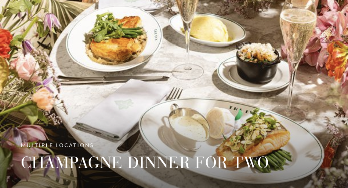 THE IVY - CHAMPAGNE DINNER FOR TWO - Competition Fox