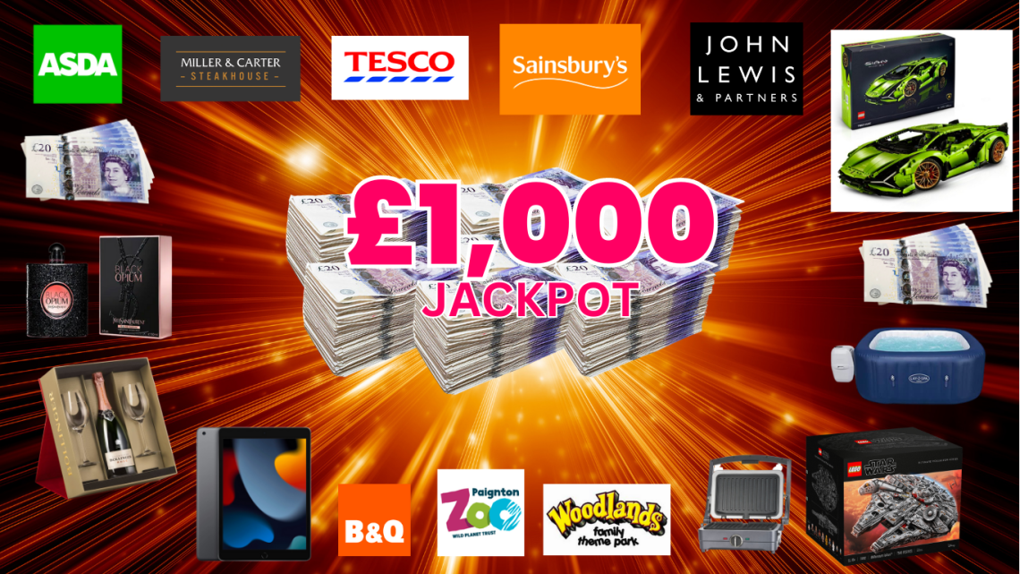 WIN £1,000 JACKPOT PLUS 50 MEGA INSTANT WINS UP FOR GRABS – Competition Fox