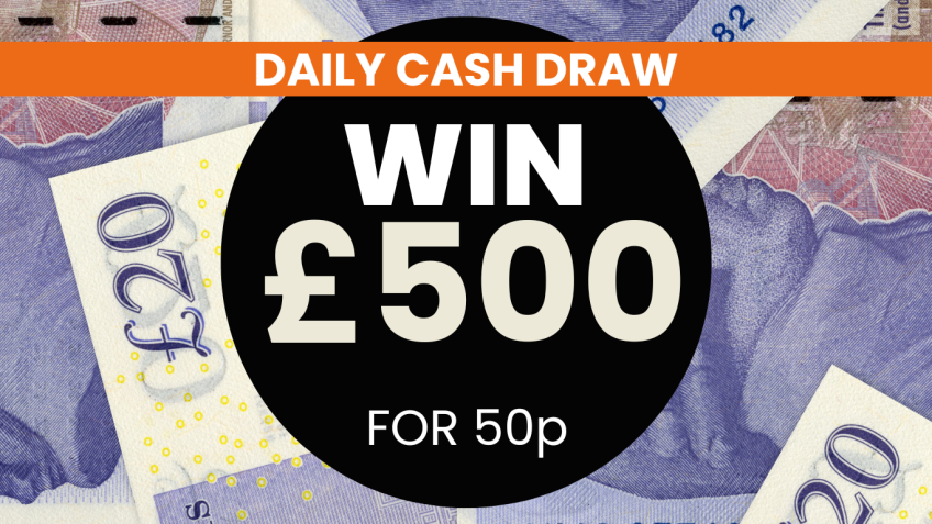 AUTO WIN-DAILY CASH DRAW – WIN £500 CASH FOR 50P-13/2 – Competition Fox