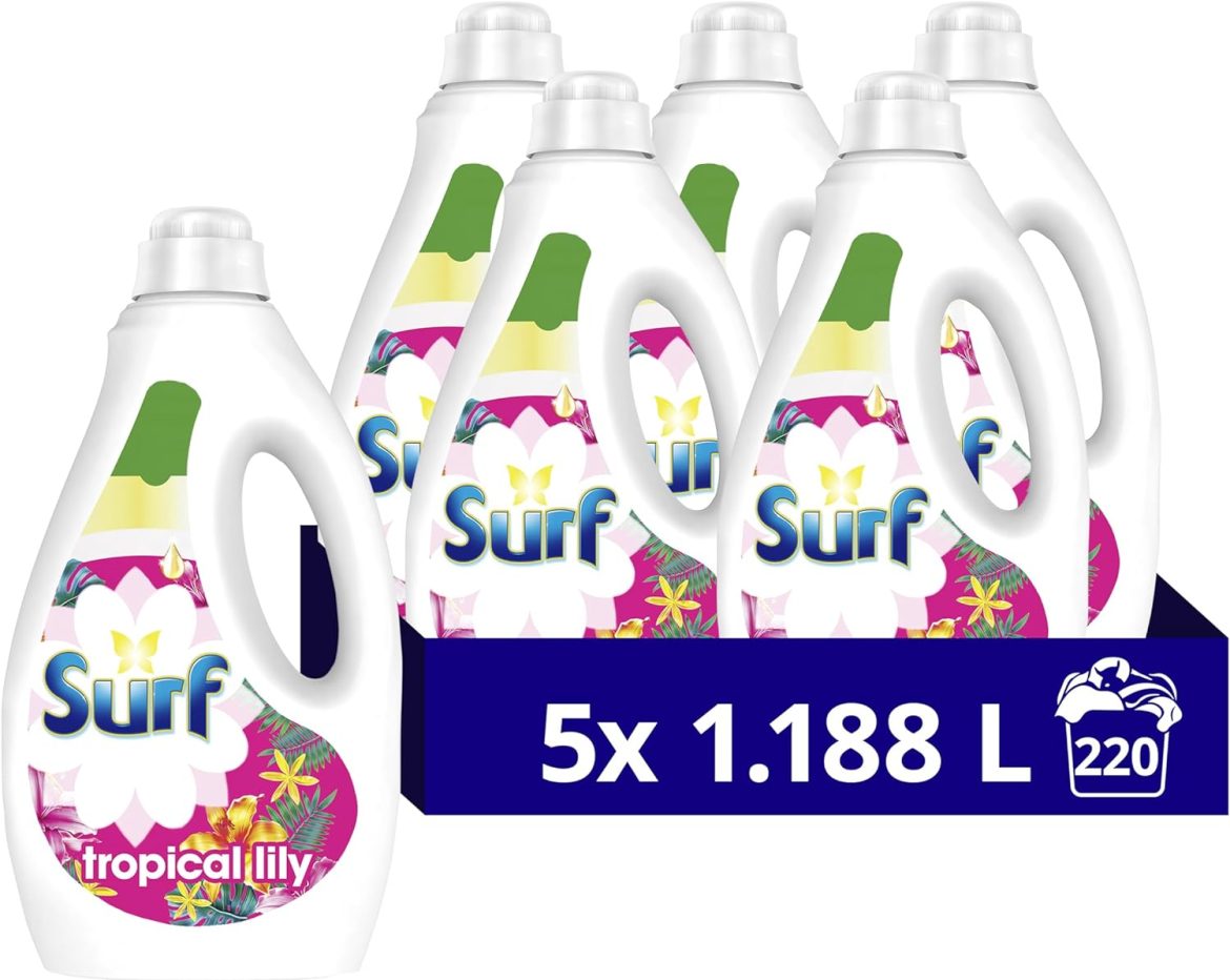 力Surf Tropical Lily Concentrated Liquid Laundry Detergent infused with ...