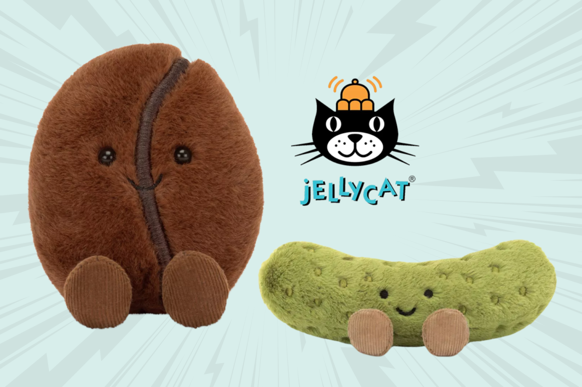 JELLYCAT Amuseable Pickle & JELLYCAT Amuseable Coffee Bean-AUTO WIN ...