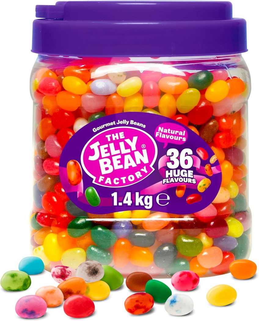 The Jelly Bean Factory, Jelly Beans Gift 1.4 KG Tub, Gluten Free Sweets ...