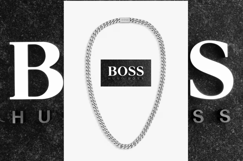 HUGO BOSS BOSS Men’s Curb Chain Necklace, Silver-AUTO WIN 15/12 ...