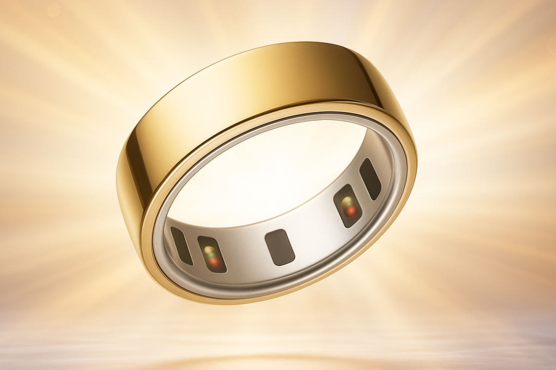 Oura Ring 4 Health & Fitness Tracker Smart Ring, Gold-AUTO WIN 14/12 ...